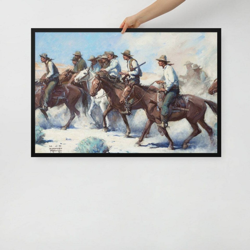 The Posse | William Henry Koerner | 1931 Wild West Art Poster Print | eBay