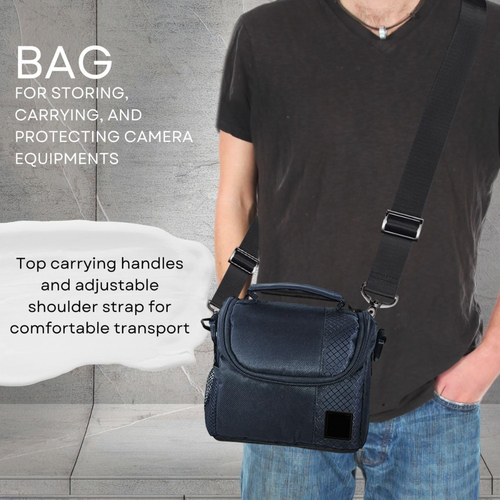Small Camera Protective Bag Shoulder Pouch Zipper Case for Nikon Canon ...