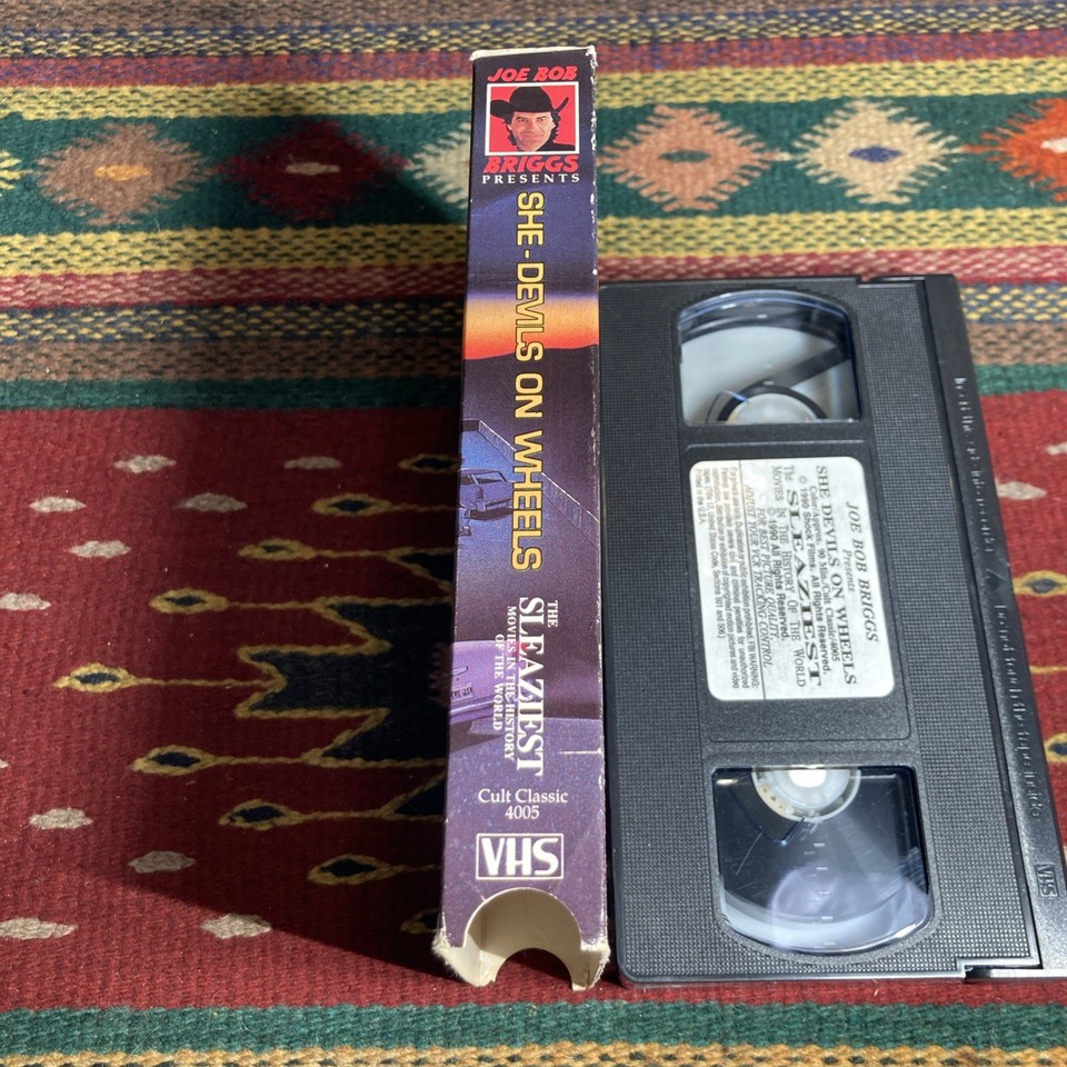 JOE BOB BRIGGS THE SLEAZIEST HORROR SHE DEVILS ON WHEELS VHS VERY RARE ...