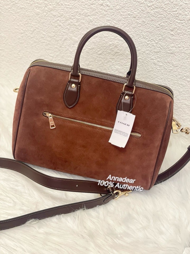 NWT Coach Rowan Suede Large Satchel Bag CCC79 Fall 2025 in Vintage ...
