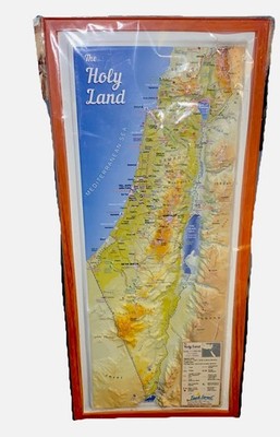 Holy Land 3-D Topographic MAP Jesus Christ 15" Israel Christian Bible ...