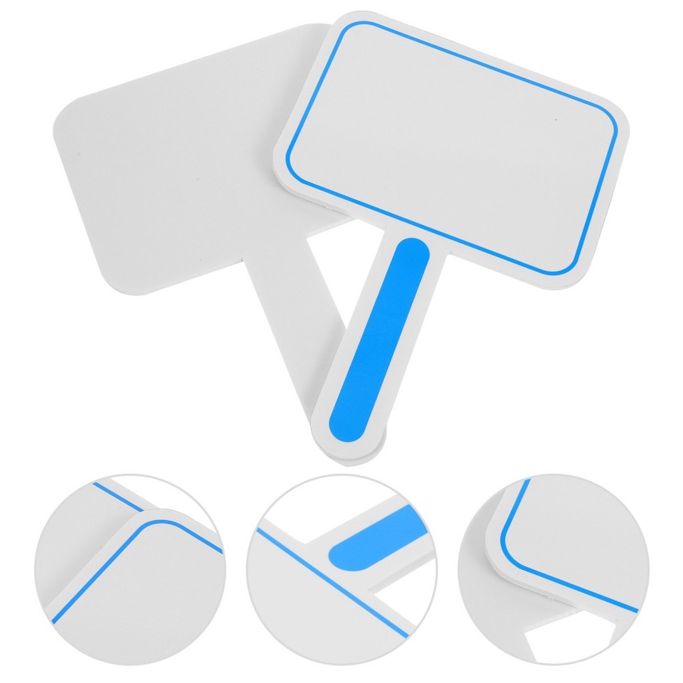 2pcs Dry Erase Answer Paddles White Boards Single Sided Paddles Dry ...