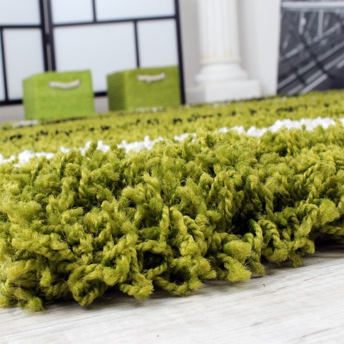 Shaggy carpet High Pile Long Pile Patterned in Green Black White | eBay