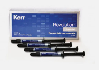 Kerr REVOLUTION 2 - 4 Flowable Light Cure Composite 1g Syringe + Tips ...