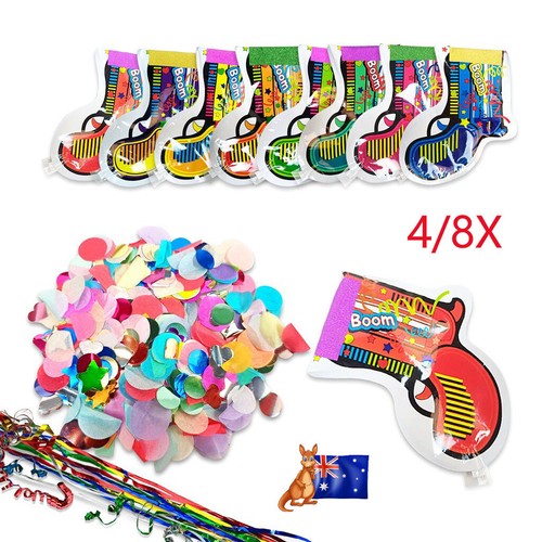 4/8PC Automatic Inflatable Balloon Confetti Gun Birthday Holiday ...