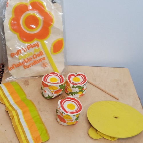 Vintage Puff N Play Inflatable Doll Furniture Patio 6 Pieces Original ...