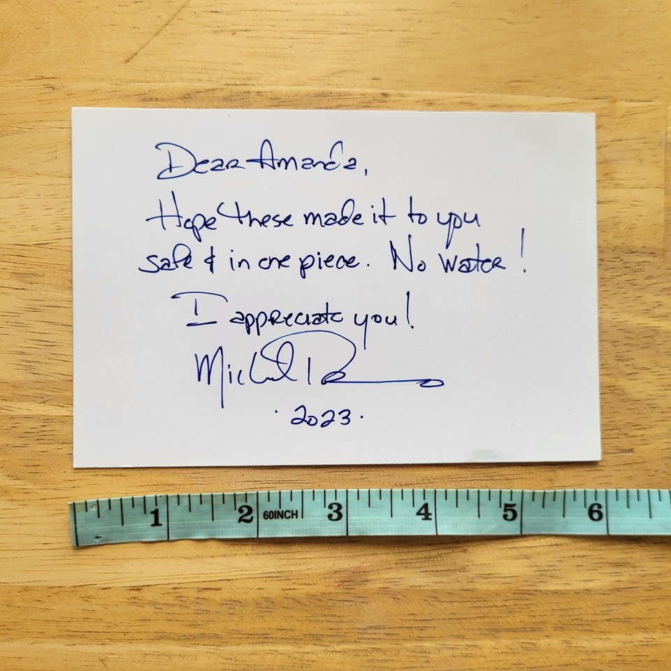 Michael Trucco Big Bang Theory Battlestar Hand Written Signed Note ...