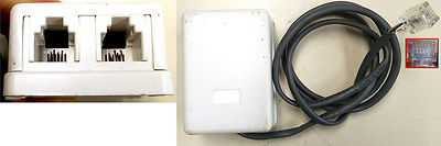 4 Pin 2 Conductor RJ11 Modular Telco DSL Telephone Jack Phone Splitter ...