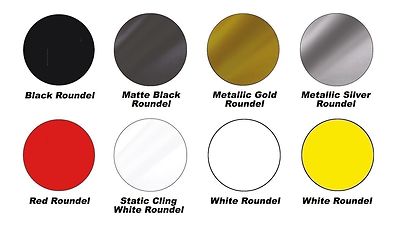 Blank Racing Number Roundels, 18 in. Diameter (7 Colors) Fits AC Cobra ...