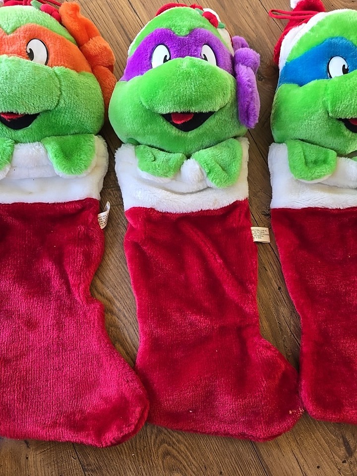 VTG Teenage Mutant Ninja Turtles Christmas Stocking 1990’s Plush All 4 ...