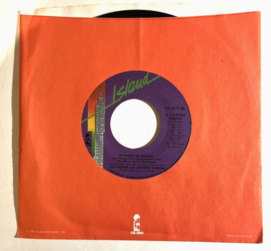 45 RPM 1982: Joe Cocker & Jennifer Warnes: Up Where We Belong / Sweet ...