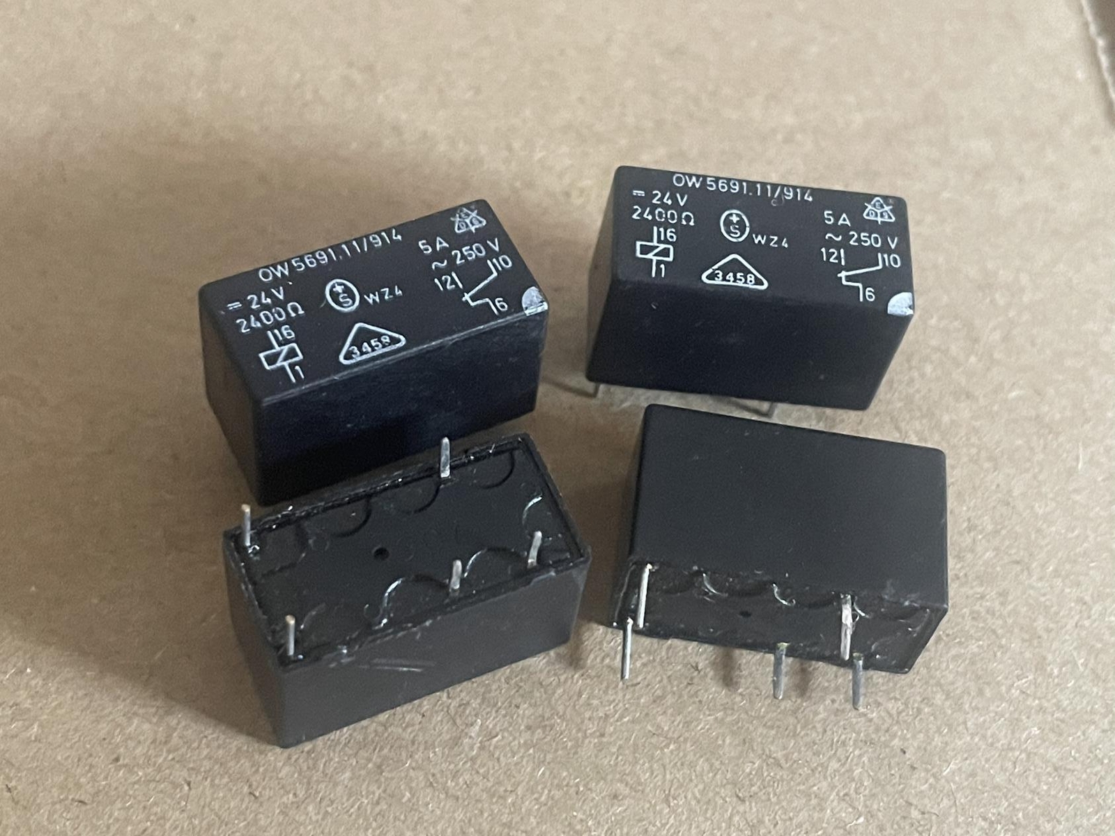 OW5691.11/914 24VDC Electromagnetic Relay 5A 250VAC 2400 Ohm 5 Pins x ...