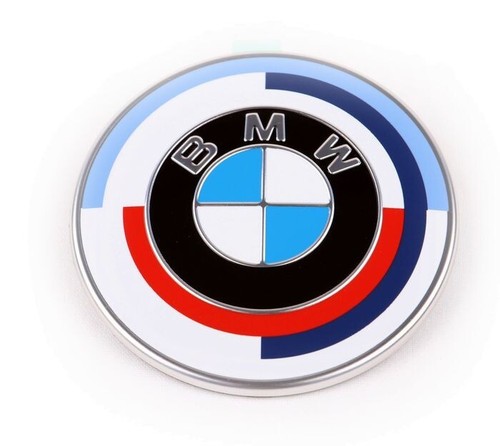 BMW Genuine M 50 Year Blue Red White Roundel Badge TRUNK EMBLEM 74mm ...