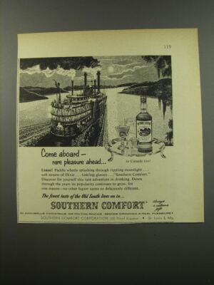 1955 Southern Comfort Liqueur Ad - Come aboard - rare pleasure ahead | eBay