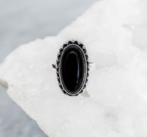 Black Onyx Solid 925 Sterling Silver Beautiful Popular Women Ring All ...