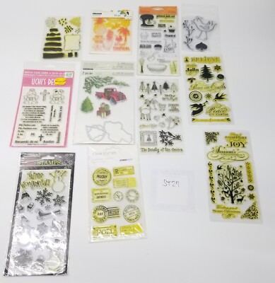 Fiskars Clear Stamps Set Lot Cooking Recipe Cards Christmas Holiday ...