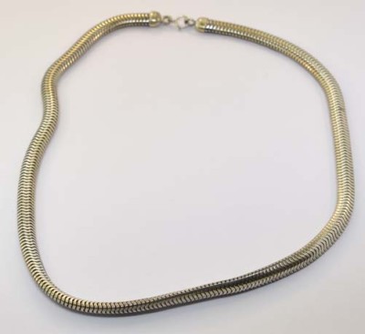 FORSTNER - VINTAGE STERLING SILVER 5MM SNAKE CHAIN COLLAR NECKLACE / 15 ...