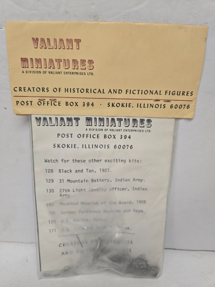 Vtg New In Pack Valiant Metal Model Kit #127 Irish Republican Army IRA ...