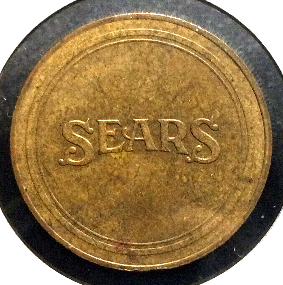 1910 ANTIQUE OLD USA SEARS HIGH WHEELER BRONZE COIN CAR TOKEN UNITED ...