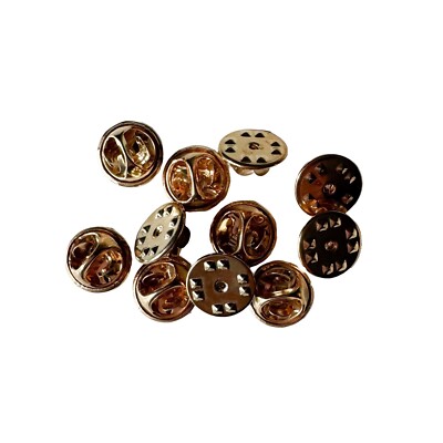 Brass Colored Metal Pin Backs, Butterfly Clasp Backs, Lapel Pin Backs ...