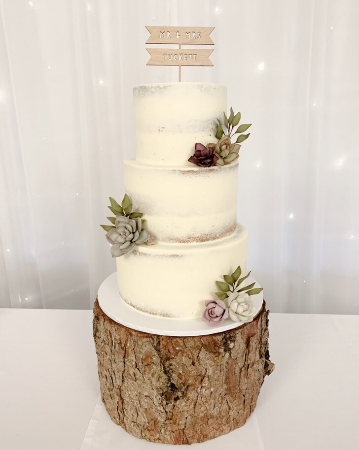 Tree Stump Wedding Cake Stand