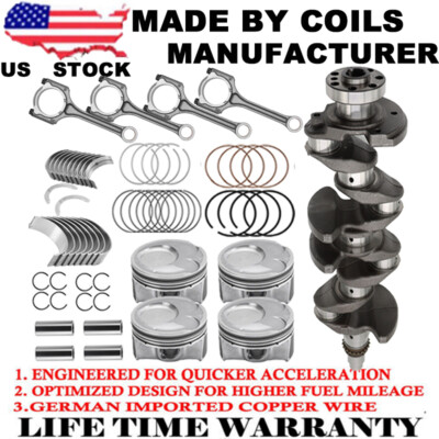 Connecting Rod + Piston & Rings kit + Crankshaft For Hyundai Kia Soul ...