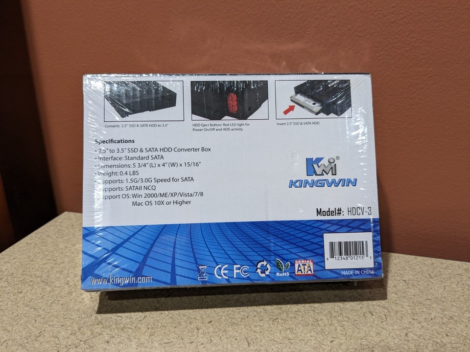 Kingwin 2.5-Inch to 3.5-Inch SSD and SATA HDD Converter Box - Internal ...