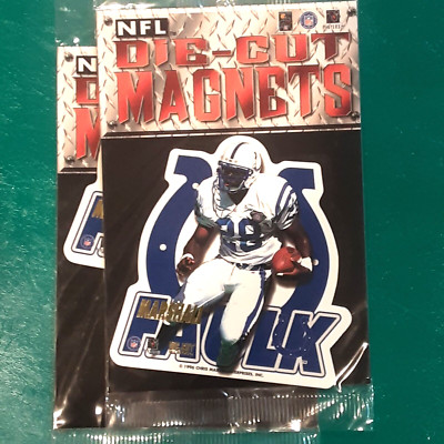 LOT OF 2 VINTAGE MARSHALL FAULK 1996 INDIANAPOLIS COLTS NFL DIE CUT ...