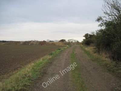 Photo 6x4 Longbrough Lane (Track) Fitling The raised banking to the lef ...