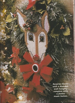 Christmas Rudolph's Musical Wall or Door Decor - Plastic Canvas Pattern ...