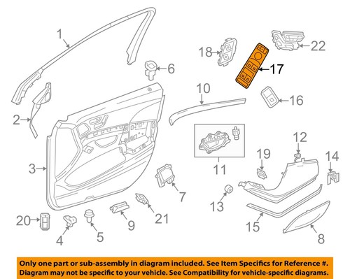 MERCEDES OEM 14-19 S450 Interior Trim-Window Switch Left 22290508098R73 ...