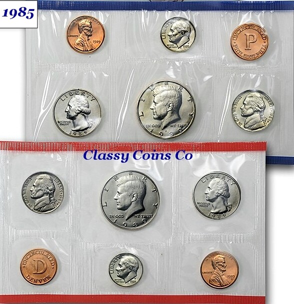 1989 P & D US Mint Set ☆☆ 10 Coins ☆☆ Envelope/COA ☆☆ Blister Packs | eBay
