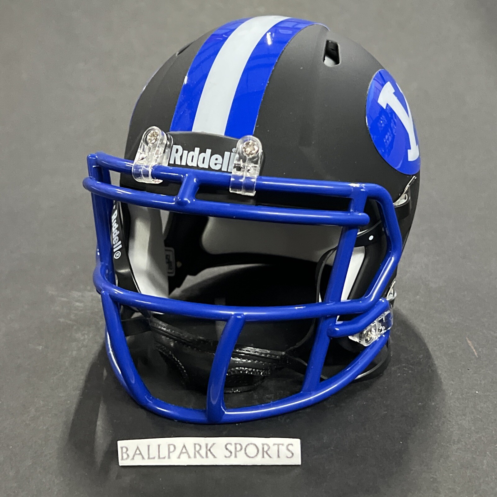 Brigham Young BYU Cougars Speed Mini Helmet Riddell NCAA Matte Black ...