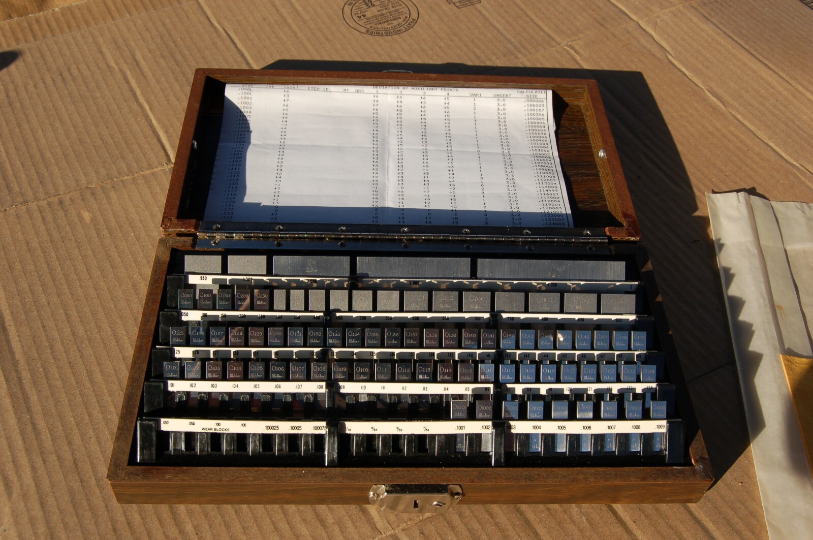 STARRETT CROBLOX /STEEL, Grade 3 Rectangular Gage Block Set ,81 blocks ...