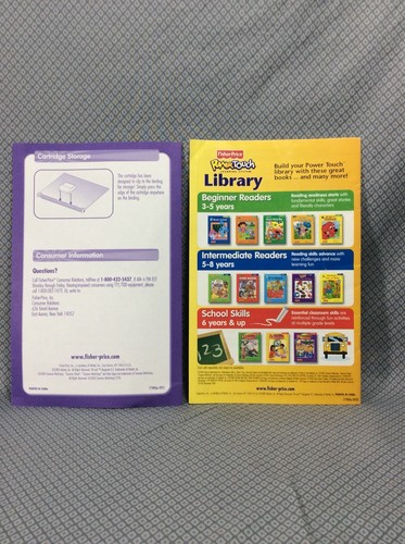 Fisher Price Power Touch Instruction Manual & Parents Guide Book Free ...