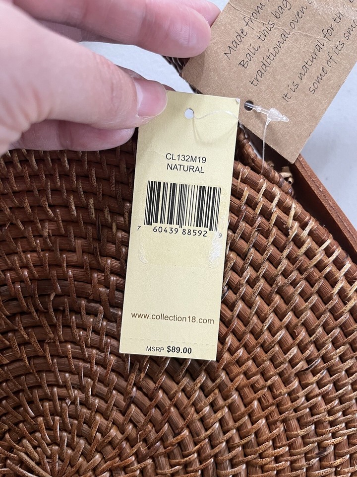 Collection Eighteen Womens Bamboo Circle Hand Crafted Shoulder Purse ...