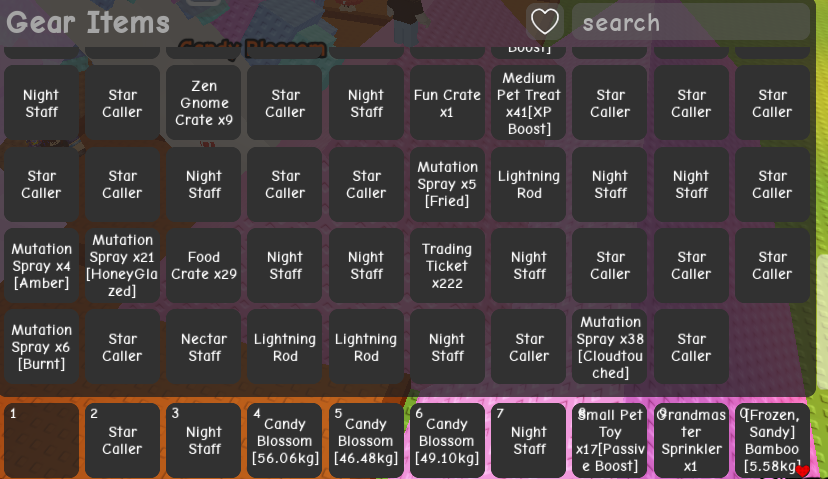 Grow A Garden Acc 1 Candy Blossom Tree +3 Candy Blossom Seeds +3 Bone ...