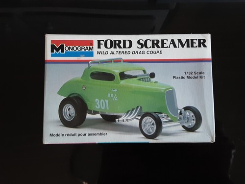 VINTAGE MONOGRAM FORD SCREAMER WILD ALTERED DRAG COUPE 1/32 MODEL CAR ...
