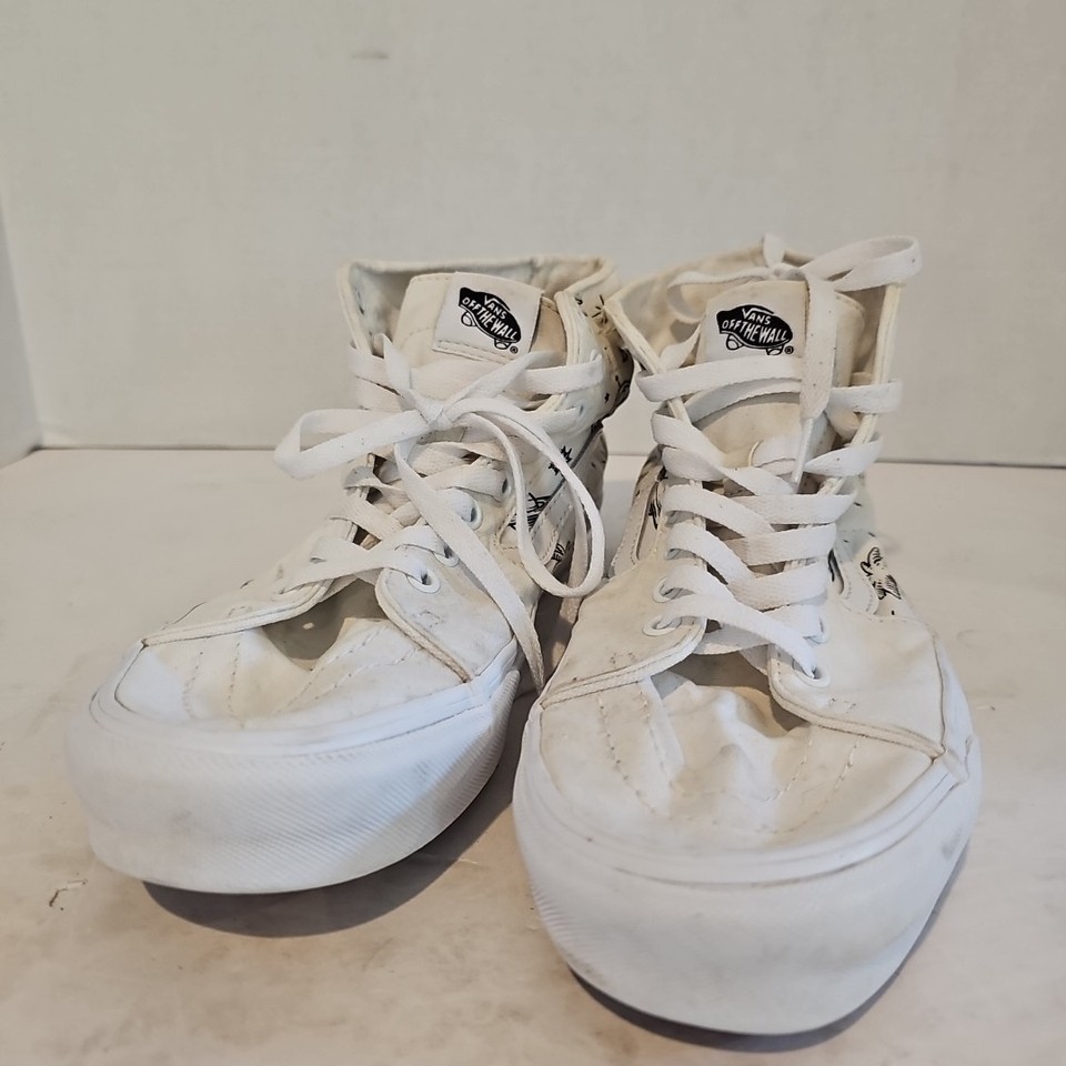 Vans SK8-Hi U-Paint Space Aliens/Spaceships Skate Shoes Men 10 Women 11 ...