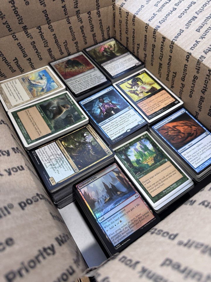 🧙17lbs+ 4200+ UNSEARCHED Magic The Gathering Bulk Lot LP/NM w/ Rares ...