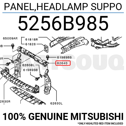 5256B985 Genuine Mitsubishi PANEL,HEADLAMP SUPPO | eBay