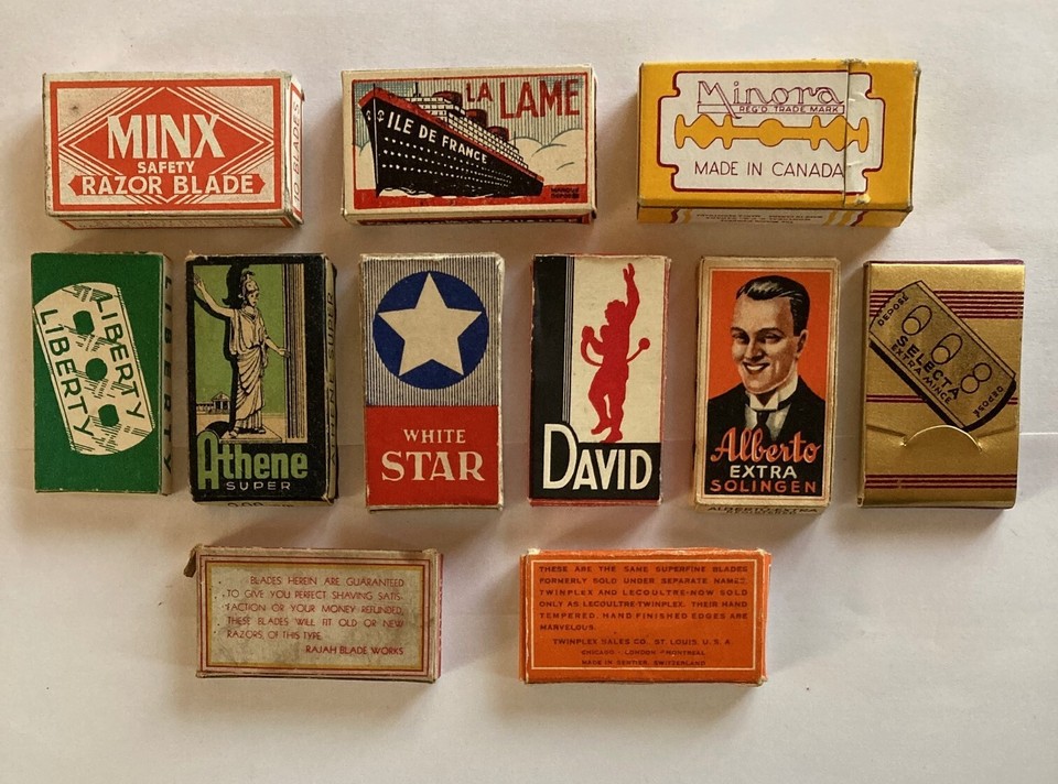 Vintage Razor Blade Packs (11) from Six different Countries | eBay