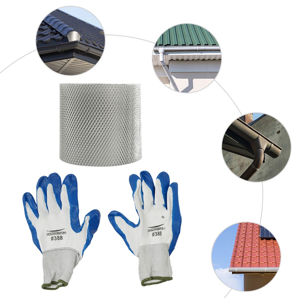Aluminum Gutter Guard 6Inch Wide 50Ft Length Cover Mesh Leaf Debris ...