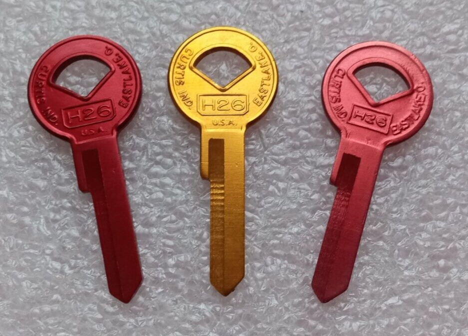 CURTIS H26 key blanks set of 3 locksmith [X2] | eBay