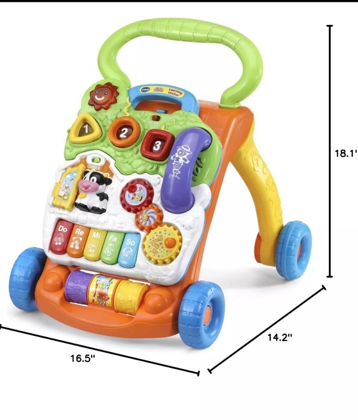 VTech 5 Piano Keys Sit-to-Stand Learning Walker - Orange 885868150544| eBay