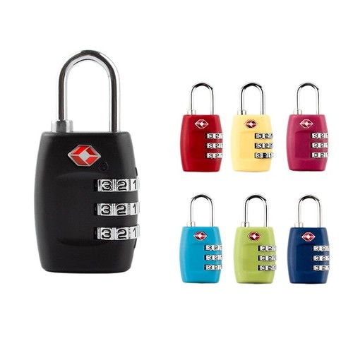 TSA Approved Luggage Lock Travel 3 Digit Combination Suitcase Padlock ...