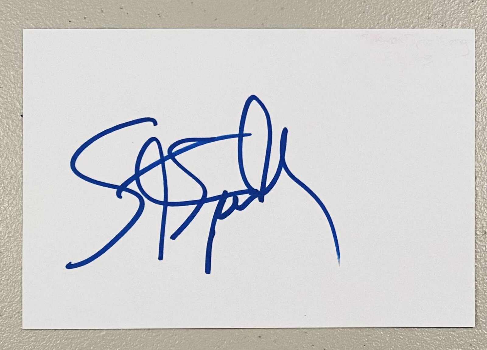 Steven Spielberg Signed Autographed 4x6 Card Full Beckett Bas Letter ...