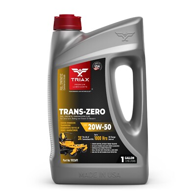 TRIAX Trans Zero 20W-50 Full Synthetic Hydro-Static Trans Oil (1 Gallon ...