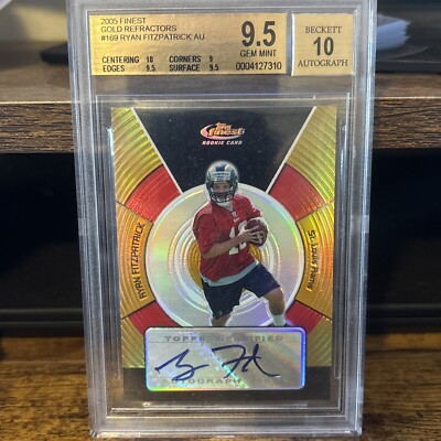 2005 Finest Ryan Fitzpatrick Autograph Rookie Gold Refractor Auto 16/49 ...