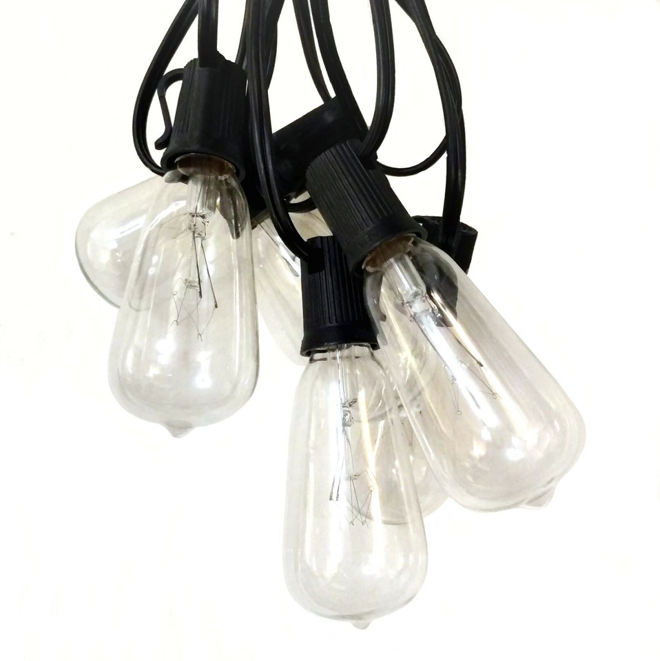 ST40 Clear 7 Watt Indoor, Outdoor String Lights for Patio, Cafe and ...